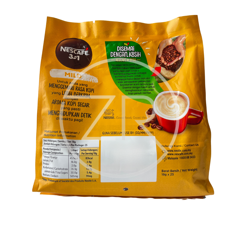 2 packs x 25 sticks Nescafe 3in 1 Instant Coffee Blend & Brew Mild | eBay