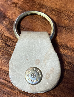 Stone Mountain Vtg Grey Leather Key Chain Fob Keyring Replacement ...