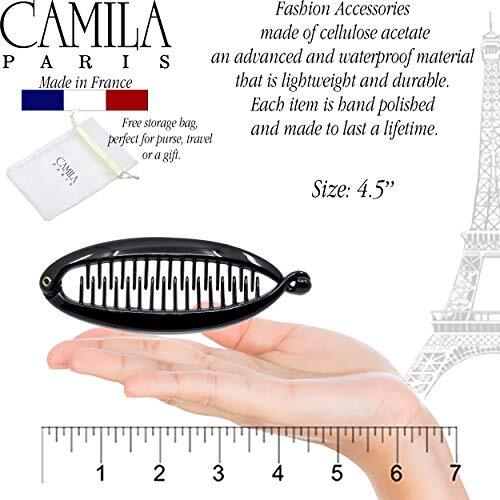 Paris Nv137 4.5 Inch French Banana Clip Hair Comb Classic Girls Updo ...