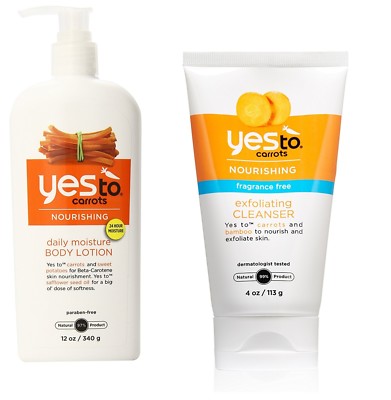 Yes To Carrots Body Lotion, 12 Oz + FF Cleanser, 4 Oz + Eyebrow Trimmer ...
