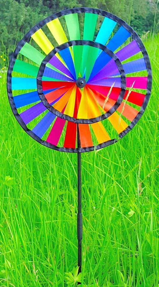 Wind Game Wheel Double Mill Duet Garden Decoration Weatherproof Stable ...