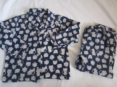 Girls Target long winter pyjamas Size 6 navy /white | eBay Australia