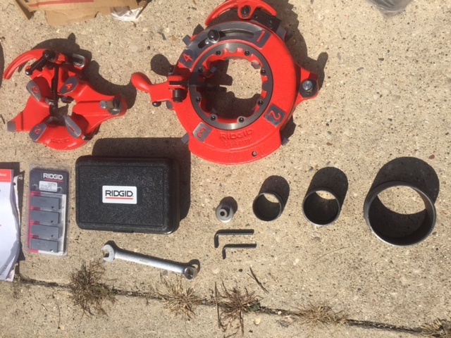 NEW Ridgid 1224 Pipe Threader 1/2-4" UNUSED 2 Die Heads! 711 714 to 6 ...