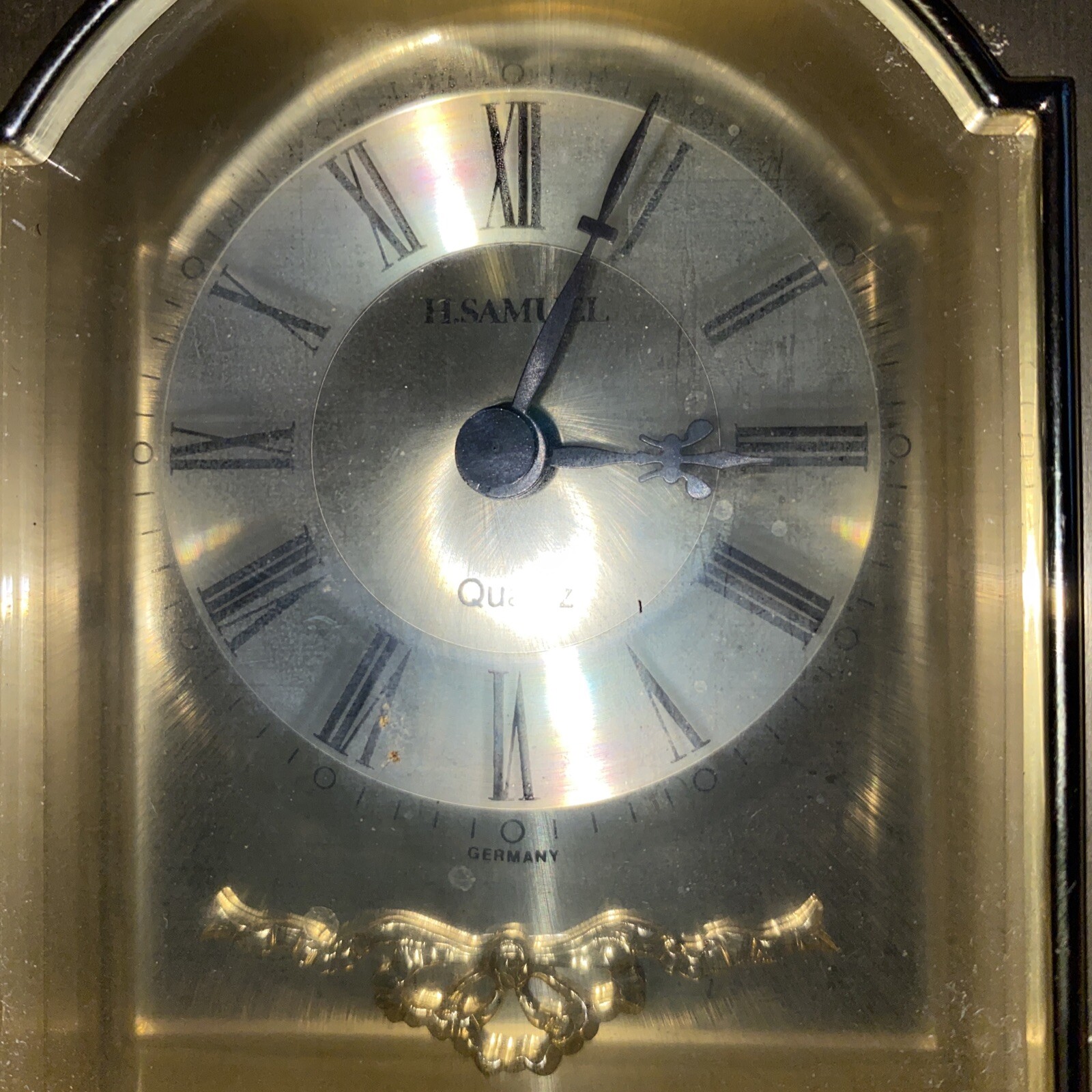 Solid Brass Carriage Clock by H Samuel Quartz Movement Gold Vintage ...