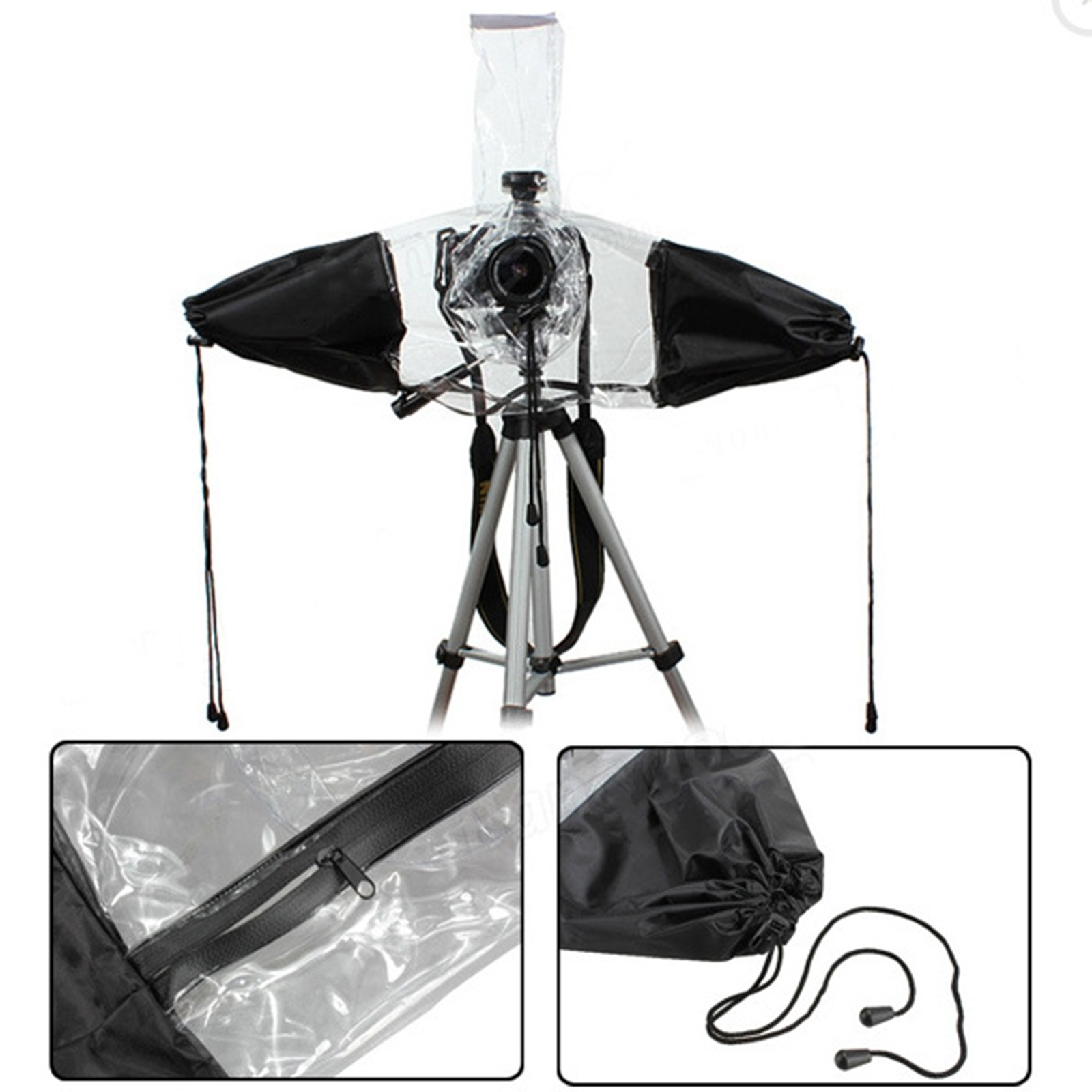 Camera Rain Cover Sleeve Transparent Multipurpose Professional Camera ...