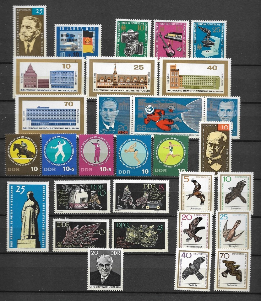 East-Germany/GDR/DDR: All stamps of 1965 MNH in a year set complete, | eBay