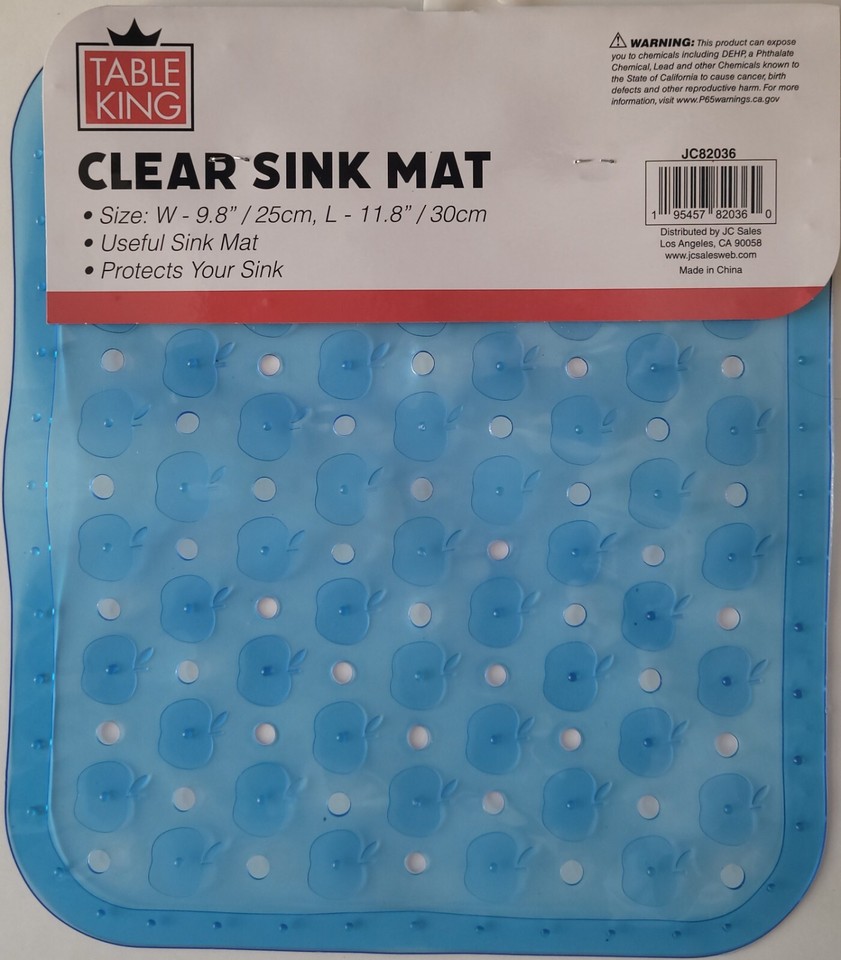 Kitchen Sink Mats 11.6”x10” Clear Silicon Grid Non-Slip Mat 1 Ct/Pk ...