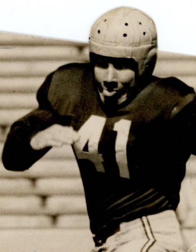 1951 JOHN DALY TONGUE BRONCOS BILLY POWELL UC FOOTBALL Press Photo S1F5 ...