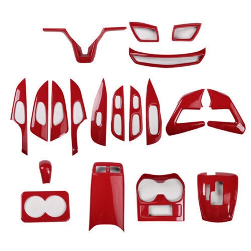 For Nissan Rogue 2017-2020 Red Carbon Interior Accessories Dash Decor ...