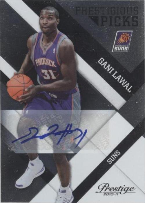 2010-11 Prestige - Prestigious Picks Gani Lawal #34 Black Signatures ...