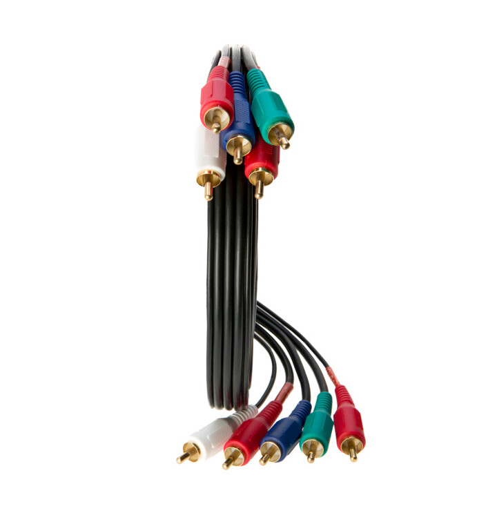 5 RCA Male to 5 RCA Male Audio Video Component Cable A/V TV DVD Multi ...