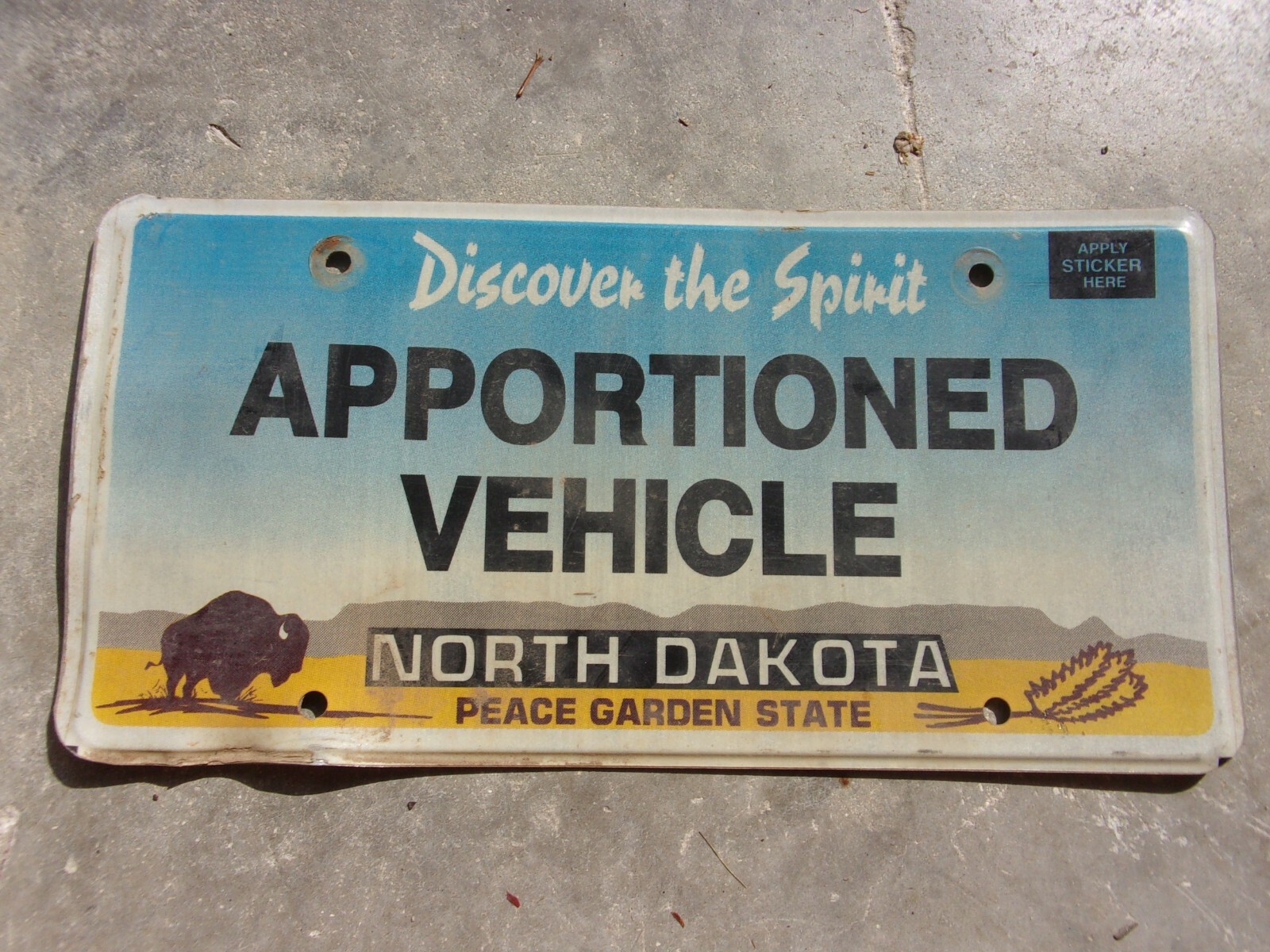 North Dakota Apportioned Vehicle license plate | eBay