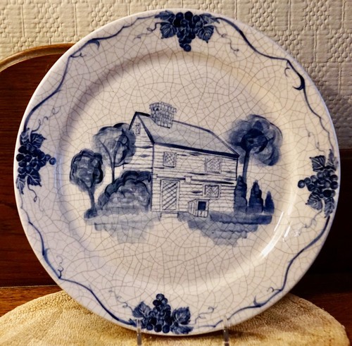 Dedham Pottery Barn Plate Concord Museum Perkins House Ltd Edition #52/ ...