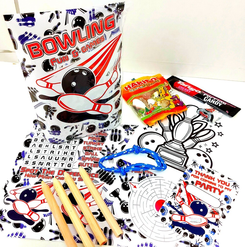 Bowling Themed Party Goodies Bag Sports