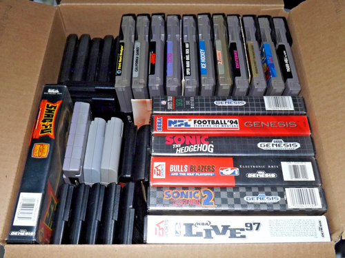 READ DESCRIPTION!! Lot of Nintendo NES 64 SNES Sega Genesis Games 91-1L ...