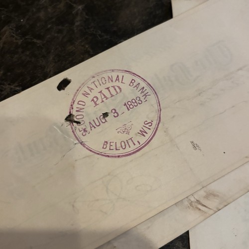 RARE Antique Ephemera Lot Of 10 1893 Bank Checks With Signatures And ...