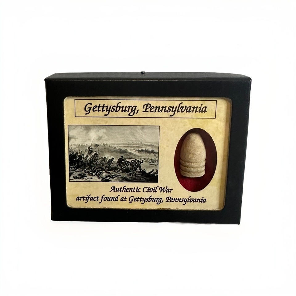 Dropped Civil War Bullet from Gettysburg in Matted Display Case with ...