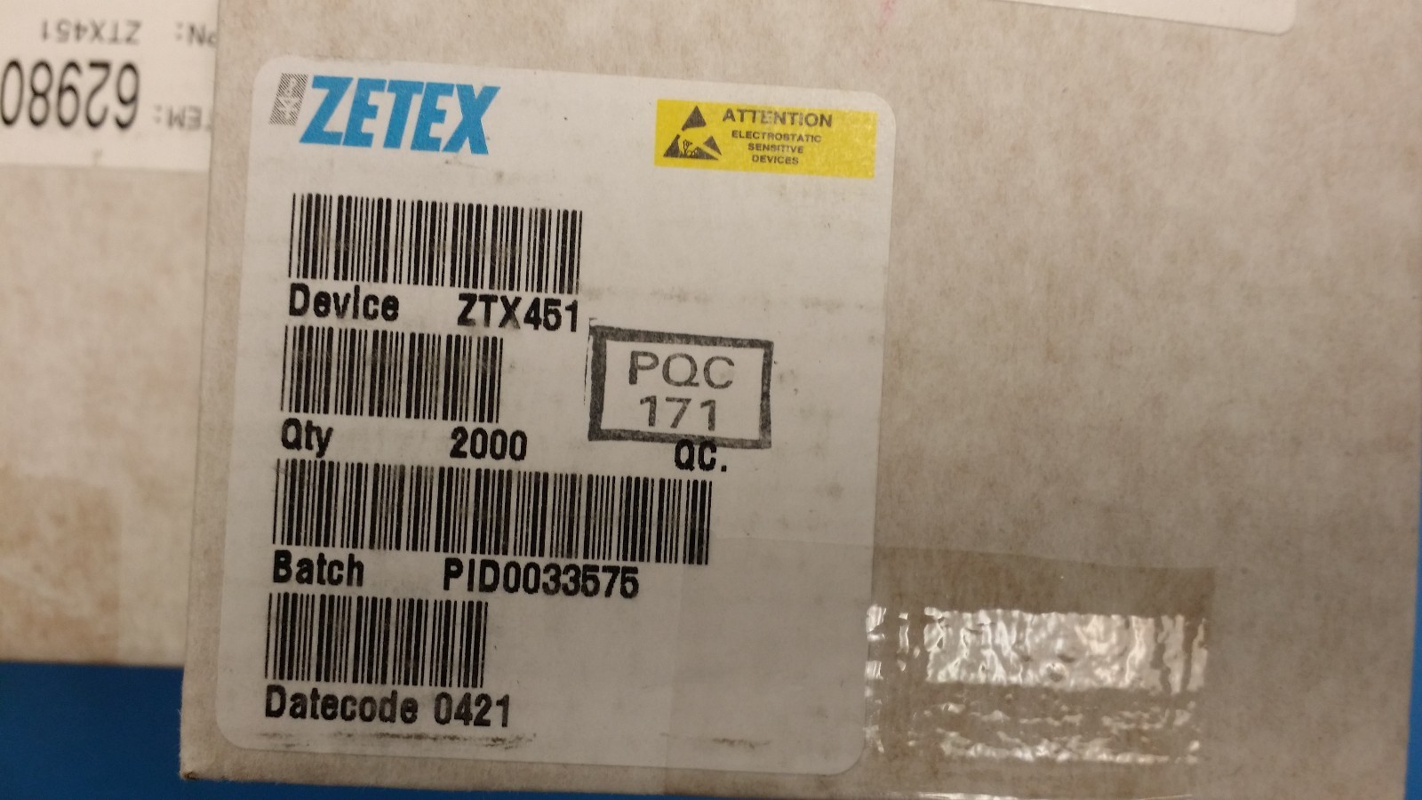 (10 PCS) ZTX451 ZETEX Trans GP BJT NPN 60V 1A 3-Pin E-Line TO-92 for ...