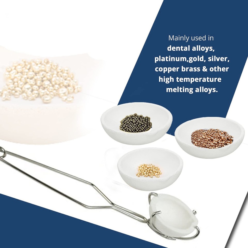 Ceramic Melting Crucible Dish Set Small Whip Tong Set Melting Gold ...