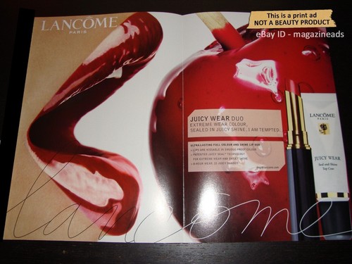 LANCOME Cosmetics 4-Page PRINT AD 2005 BEAUTIFUL MOUTH LIPS biting ...