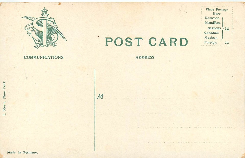I. Stern Postcard; Mardi Gras Parade Floats, Horses, Flags, New Orleans ...