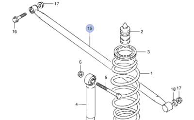 Genuin Suzuki ALTO Rear Suspension Stabilizer Radius Bar Lateral Rod ...
