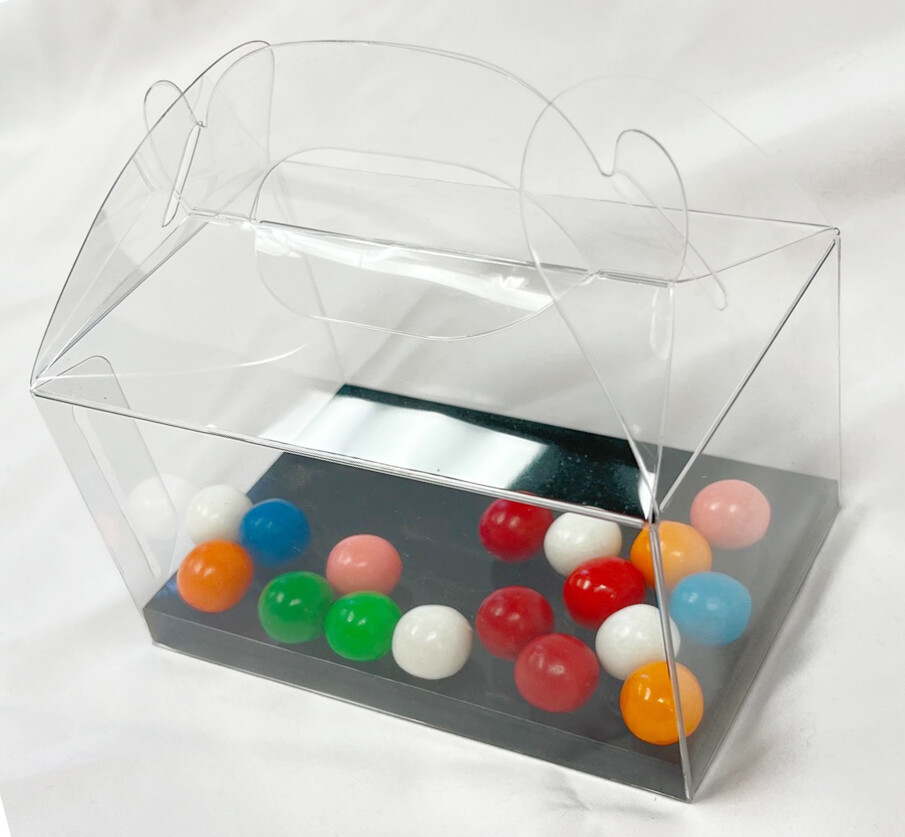 24-144~Clear Plastic APET Handle Top Automatic Bottom Boxes with Color ...