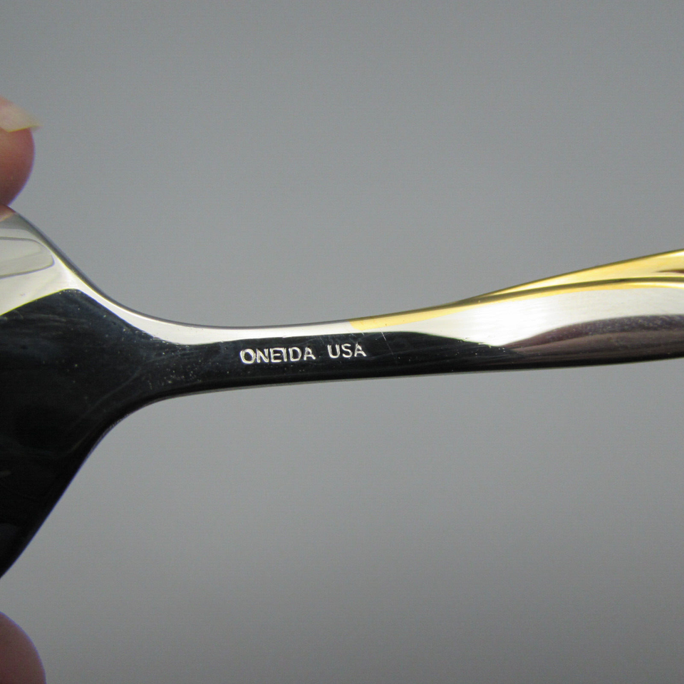 Oneida Stainless GOLDEN AQUARIUS Five O'Clock Spoons Set of Twelve ...