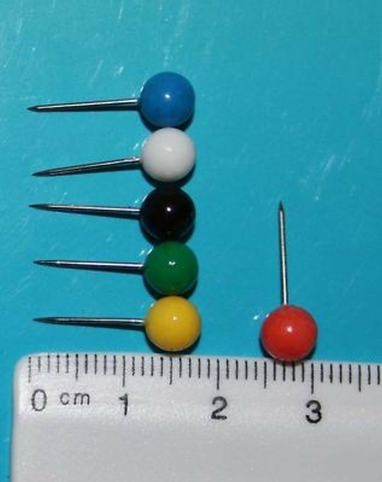 Pins Needles Wall Needle Maps Marking Pins 50 Piece Black | eBay