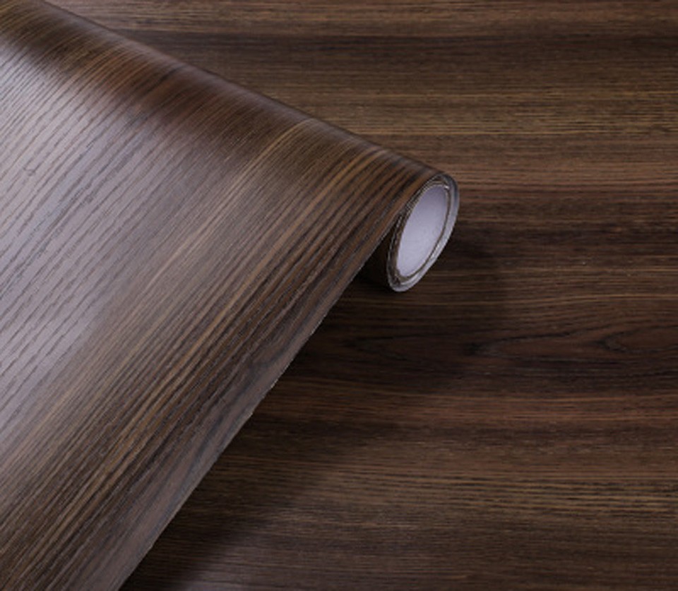 Waterproof Self-adhesive Wallpaper Furniture Cabinet Wood Grain Sticker ...