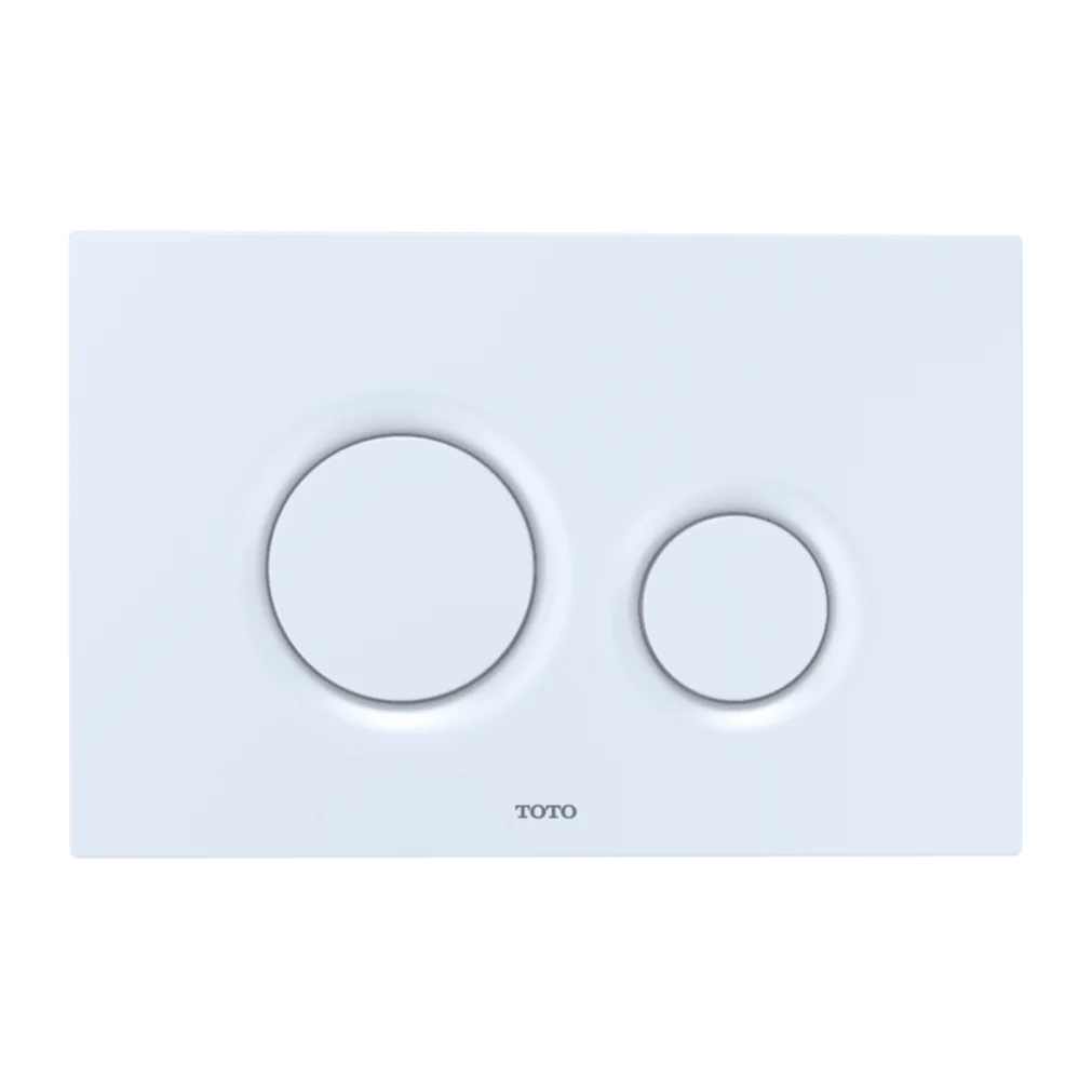 Toto YT930#WH Dual Button Push Actuator Plate with Round Buttons, White ...