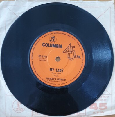 HERMAN'S HERMITS - 'My Sentimental Friend - My Lady' 7" Vinyl Single ...