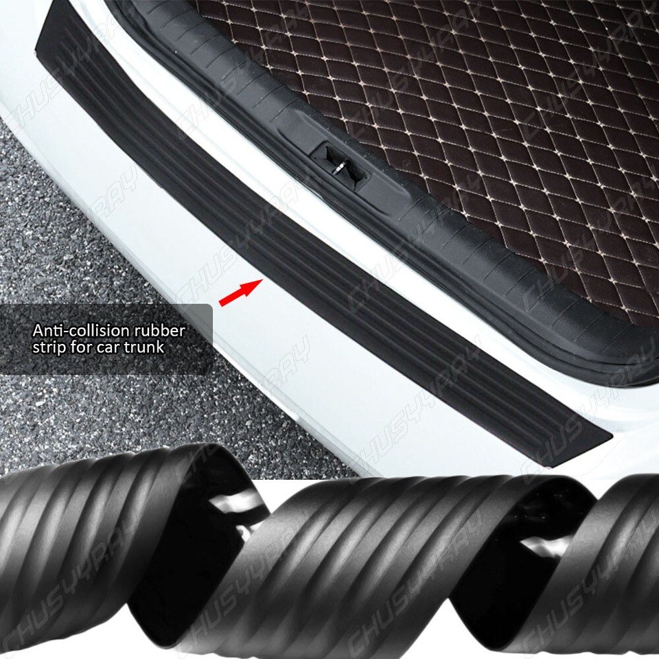 Carbon Fiber Rear Bumper Trunk Protector Corner Trim Sticker Car ...