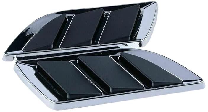 Car Styling Decorative Side Vents Air Flow Duct Stickers with Chrome ...