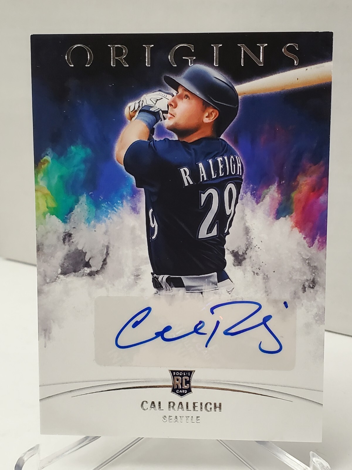 2022 Panini Chronicles - Origins Signatures #OS-CR Cal Raleigh (AU, RC ...