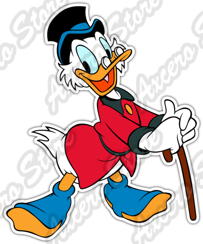 Scrooge McDuck Duck Tales Funny Cartoon Car Bumper Vinyl Sticker Decal ...