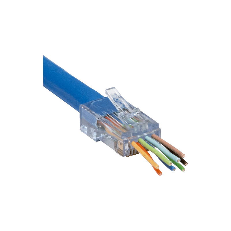 Platinum Tools 100046C ezEX38 Unshielded RJ45 Connectors, 10/Clamshell ...