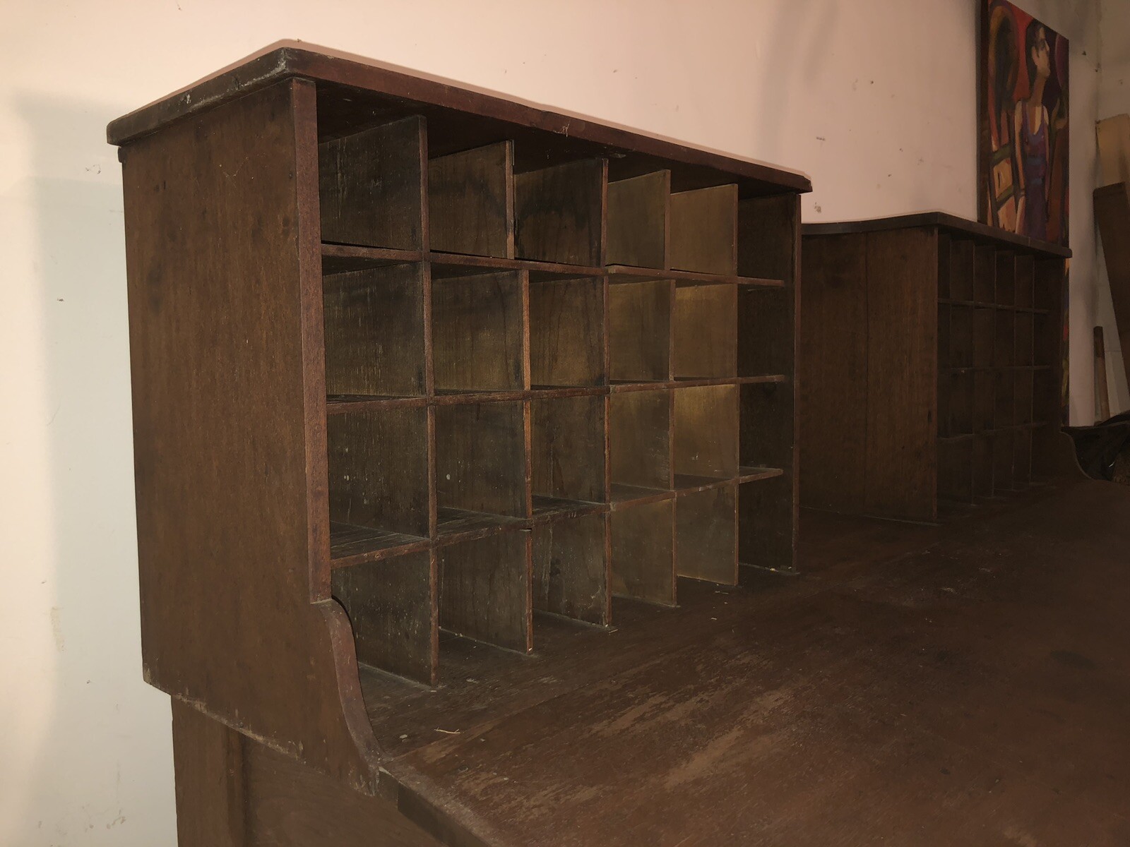 Antique Mail Sorter Post Office Desk | eBay