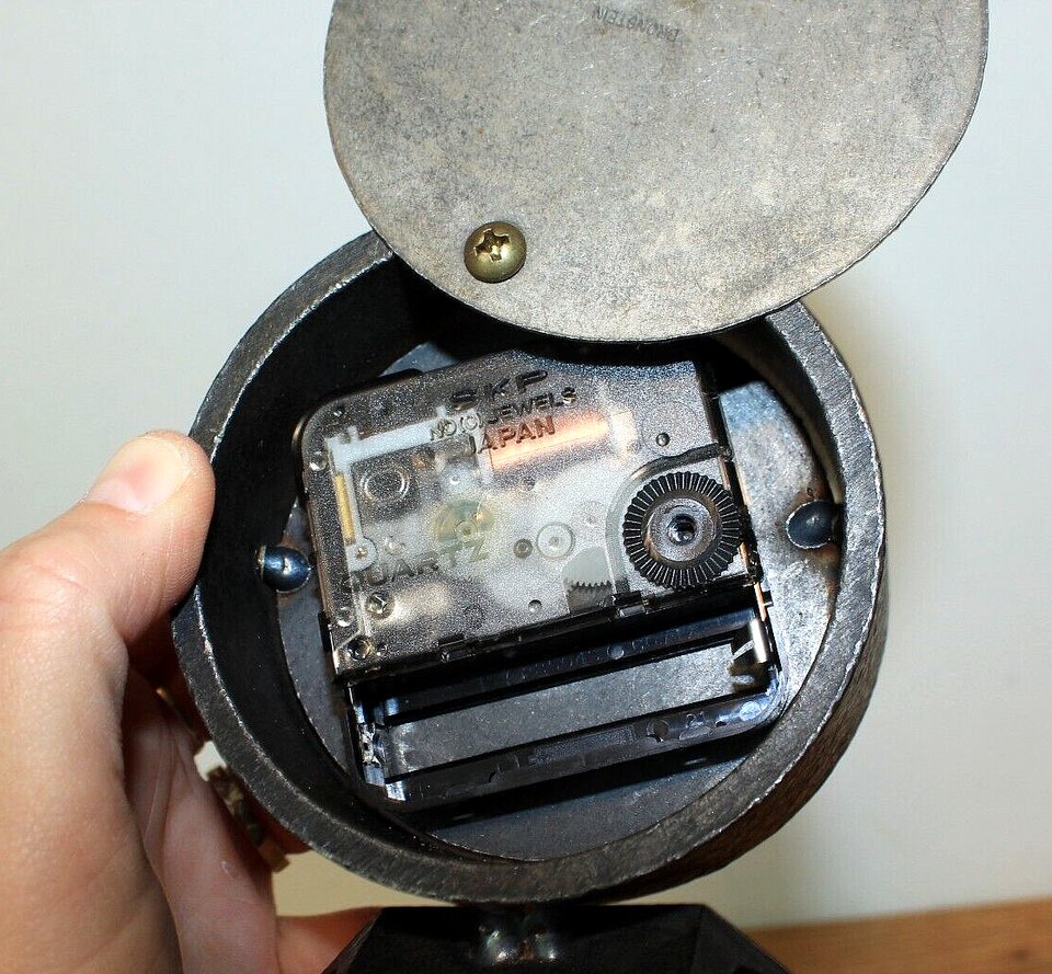 Steven Bronstein Iron & Copper Desk Clock, Industrial, Steampunk, Table ...