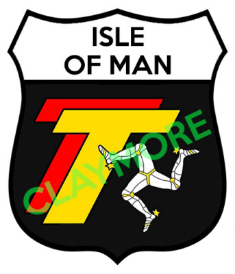 ISLE OF MAN TT RACES IOM CLASSIC BIKE HELMET car sticker camper van ...