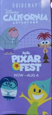 Disneyland DCA Park Guide Map Pixar Fest 2024 Inside Out | eBay