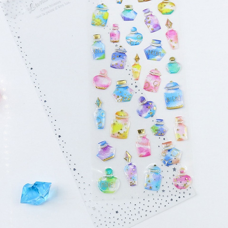 9 Pcs Stickers Aesthetic Cute DIY Photo Album Decals Scrapbooking ...
