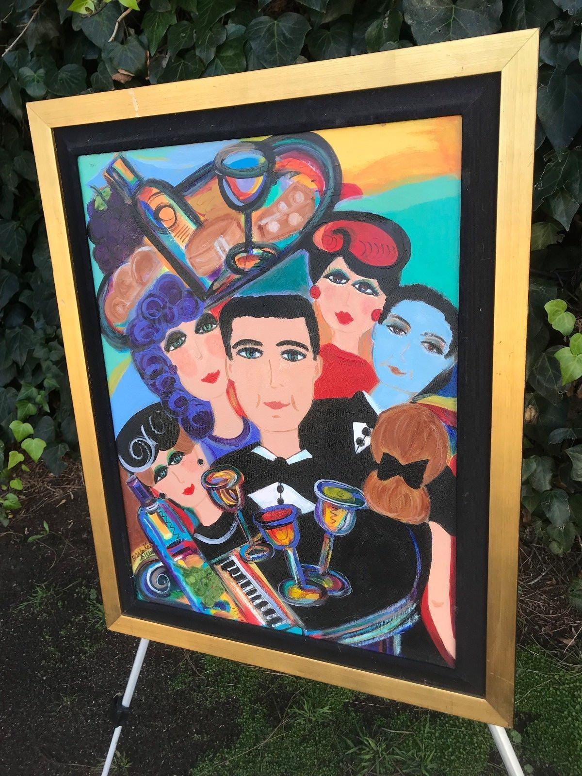 BARBARA KATZ BIERMAN Original ABSTRACT MODERN ACRYLIC ON CANVAS "The ...