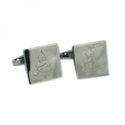 Christmas Tree Engraved Cufflinks Presented in a Box X2BOE007 | eBay UK