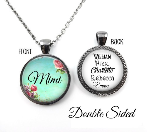 Mimi Charm Necklace Personalized Grandchildren's Name Custom Jewelry ...
