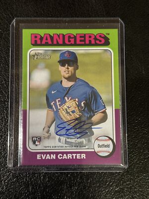 2024 Topps Heritage Evan Carter Real One Autograph | eBay
