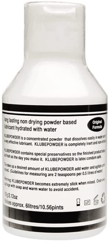 K Lube Powder Lubricant, Made in UK, Dry Powder Lubricant Mix (60g or ...