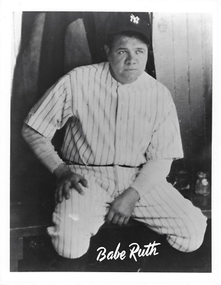 BABE RUTH 8X10 PHOTO NEW YORK YANKEES NY BASEBALL CLOSE UP IN DUGOUT | eBay