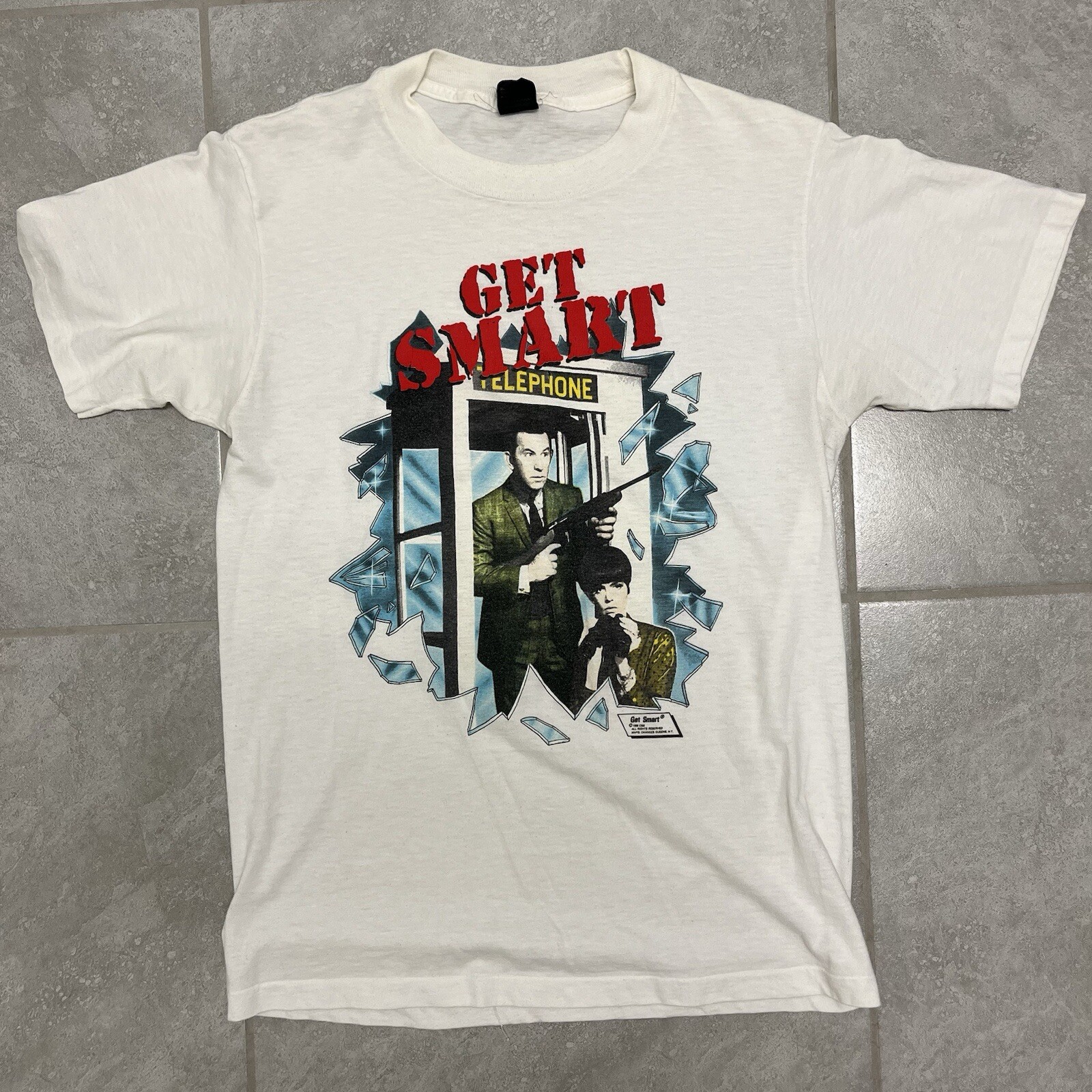 VINTAGE GET SMART 1988 CBS ‘White’ SHIRT SLEEVE SHIRT… - Gem