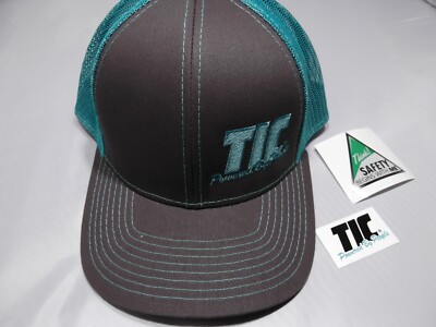 TIC Grey/Teal Trucker Hat$ and Sticker Crane Oilfield Mining ...